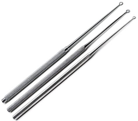 3 Pcs New Buck Ear Blunt Curette 1 2 3 Surgical Straight 6 5
