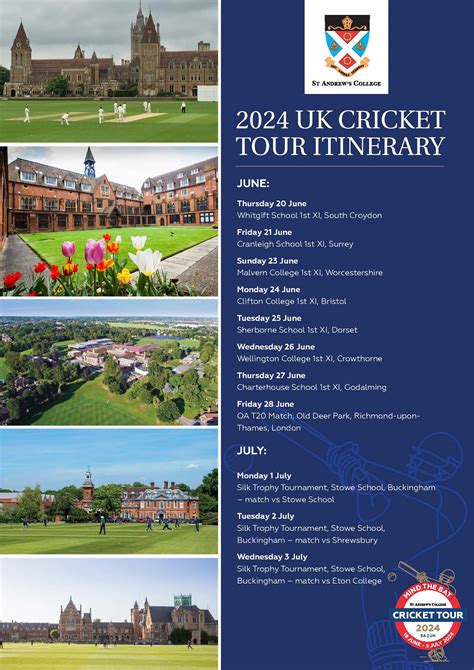 2024 Uk Cricket Tour Itinerary St Andrews College
