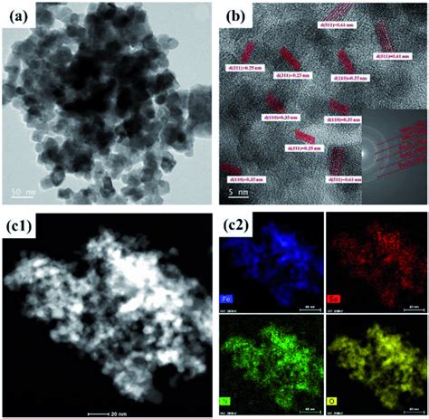 A And B Transmission Electron Microscopy Tem Images And Selected