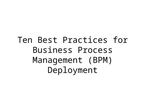 PPTX Ten Best Practices For Business Process Management Pptx DOKUMEN TIPS