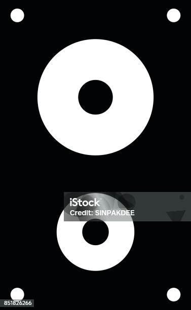 스피커의 단단한 아이콘 벡터 색 흰색 배경 전자 일러스트 레이 터에 흑인과 백인 0명에 대한 스톡 벡터 아트 및 기타 이미지 0명 개념 개념과 주제 Istock