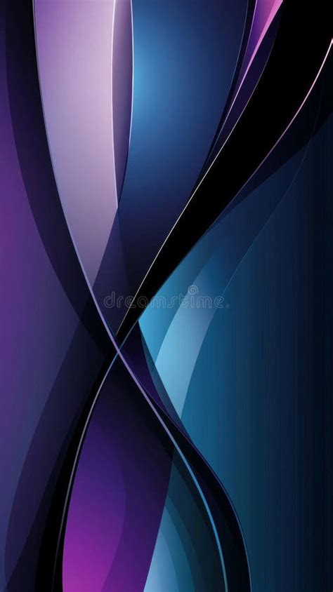 Smooth Curving Shapes Intertwine And Overlap Creating A Sense Of Dynamic Flow And Movement