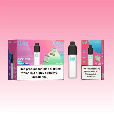 Portable Randm Sunax 700 Puffs Replaceable Pod Rechargeable Disposable
