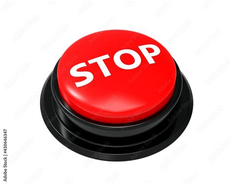Stop Button Red Stop Button Isolated Icon Button Stop Text Stop On Button Buzzer Round