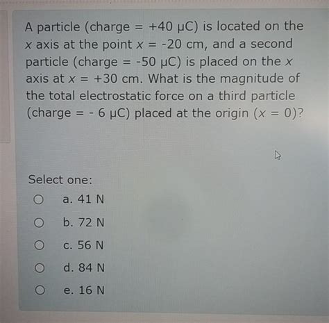 Solved A Particle Charge PC Is Located On The X Axis Chegg Com