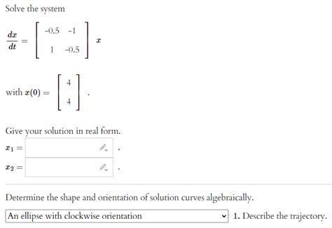 Solved Solve The System Chegg