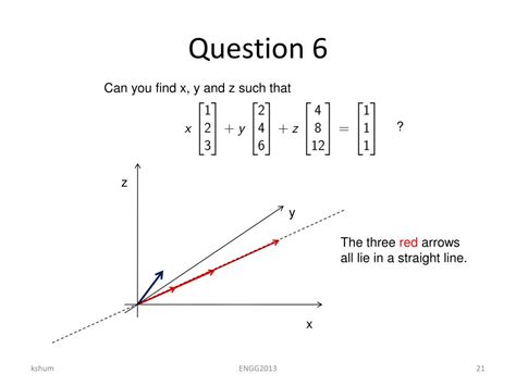 Ppt Engg2013 Unit 5 Linear Combination And Linear Independence