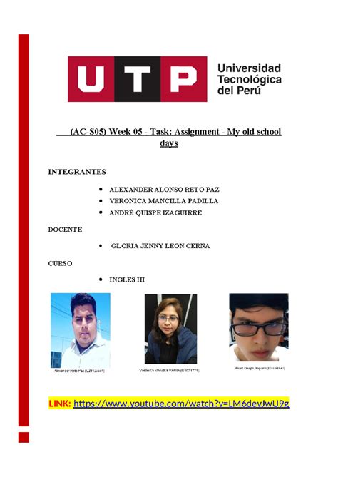 AC S05 Week 05 Task Assignment My Old Babe Days AC S05 Week 05 Task