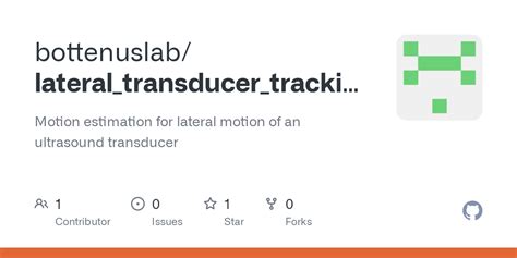 GitHub Bottenuslab Lateral Transducer Tracking Motion Estimation For Lateral Motion Of An