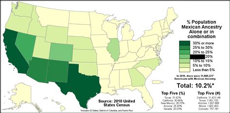 Fileamericans With Mexican Ancestry By Statesvg Wikimedia Commons