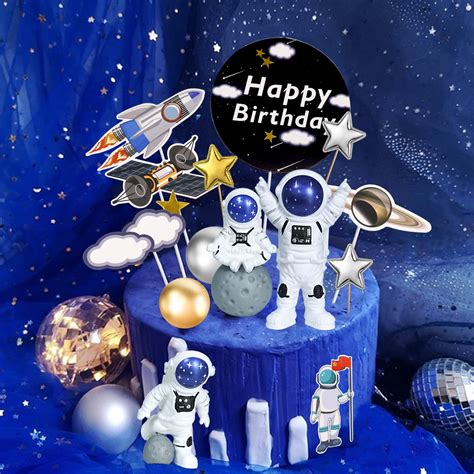 22pcs Astronaut Space Cake Toppers Outer Space Cake