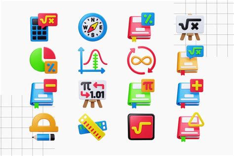 Math 3d Render Objects Ft Math And Education Envato