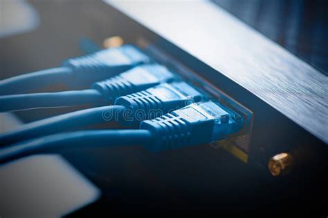 Fast Internet Concept With Router Close Up Stock Image Image Of