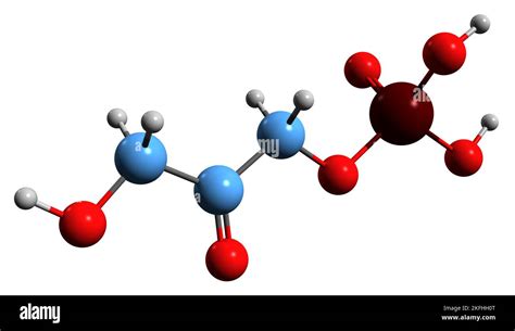 3d Image Of Dihydroxyacetone Phosphate Skeletal Formula Molecular Chemical Structure Of