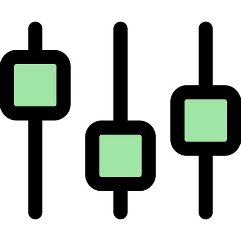 equalizer generic outline color icon