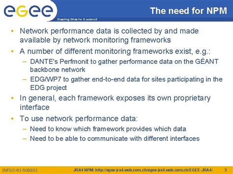 Enabling Grids For Escienc E Network Performance Monitoring