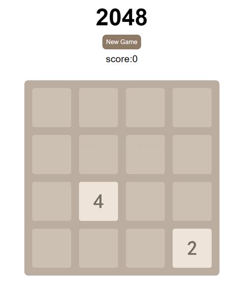 javascript实现2048小游戏 html2048游戏代码 csdn博客