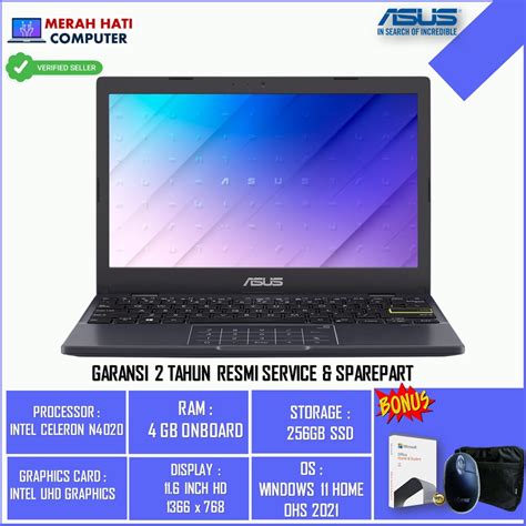 Jual Laptop Murah Asus Vivobook E Ma E Ma Ram Gb Gb Ssd Hd Windows Original