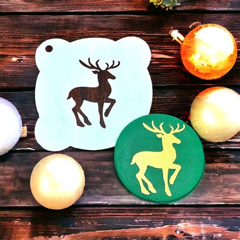 Reindeer Cookie Cupcake Stencil Sweet Themes