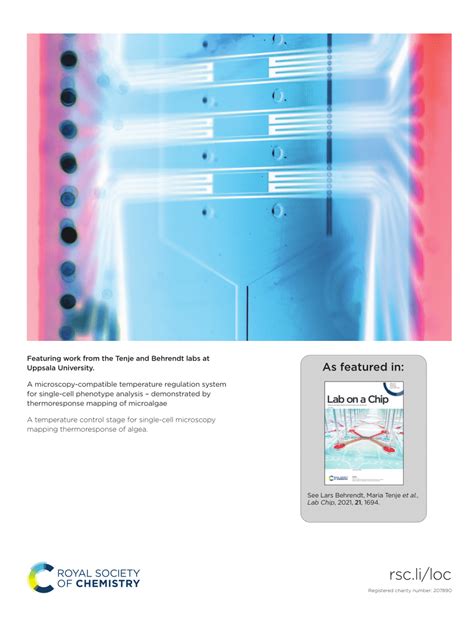 PDF A Microscopy Compatible Temperature Regulation System For Single Cell Phenotype Analysis