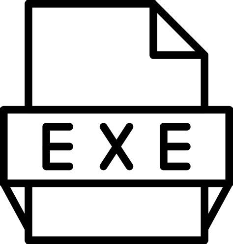 Exe File Format Icon 15824778 Vector Art At Vecteezy