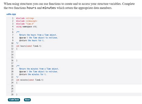 Solved When Using Structures You Can Use Functions To Create