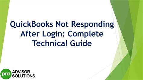 Ppt A Complete Procedure To Resolve Quickbooks Not Responding After