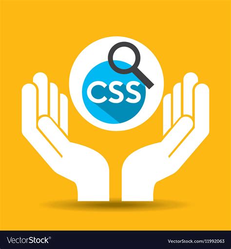 Hand Optimization Technology Css Language Web Vector Image