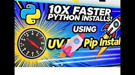 accelerate python library installation by 10x with uv pip install 🚀