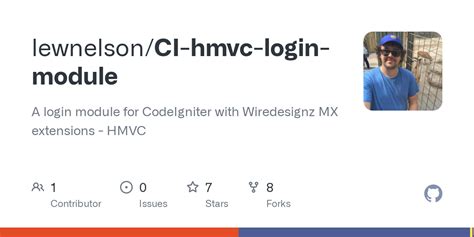 Github Lewnelsonci Hmvc Login Module A Login Module For Codeigniter
