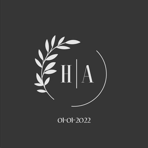 Initial Letter Ha Wedding Monogram Logo Design Inspiration 15611294