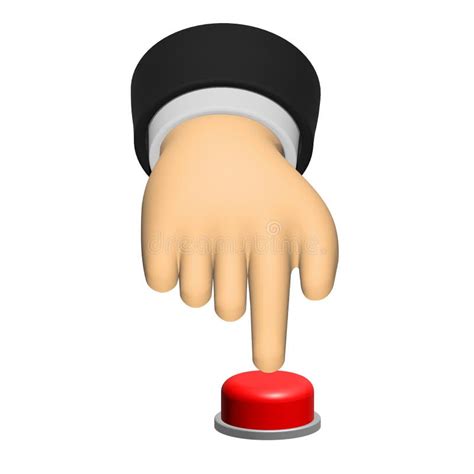 a man pressing switch off 3d button concept vector illustration stock