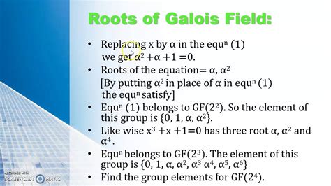 Continuation Of Galois Field Youtube