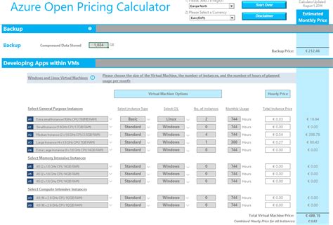 Azure Vm Pricing SpreadsheetSpreadsheet Template Spreadsheet Template