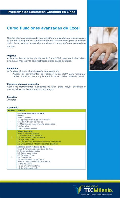 Funciones Avanzadas de Excel by Tec Milenio Campus en Línea issuu