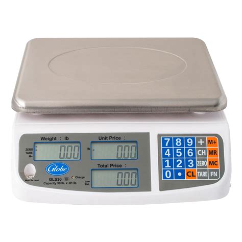 Globe Gls30 30 Lb Price Computing Scale W Lcd Display Rechargeable Battery 115v Globe Gls30 30 Lb Price Computing Scale W Lcd Display Rechargeable Battery 115v