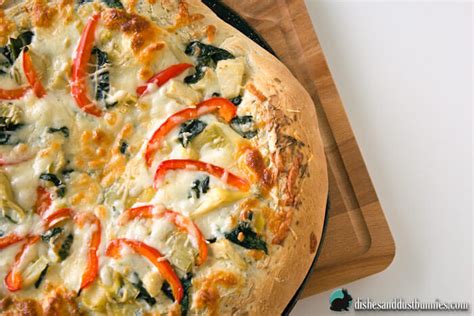Four Cheese Spinach Artichoke Pizza Dishes Dust Bunnies