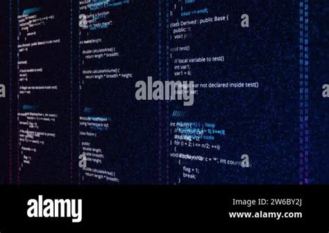 HTML And CSS Code Developing On Dark Background Seamless Loop Animation Website Design Code