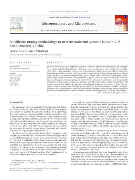 pdf an efficient routing methodology to tolerate static and dynamic