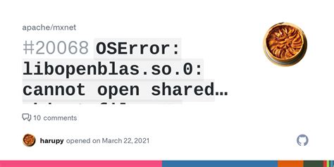 `oserror Libopenblasso0 Cannot Open Shared Object File No Such