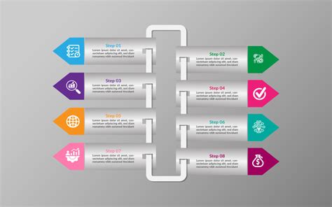 Circle Style 7 Step Vector Eps Infographic Element Template Design