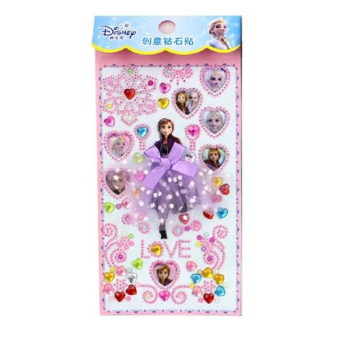 【lejia】1pcs Disney Diamond Frozen Stickers Cartoon Sofia Princess Colorful Scrapbooking 3d