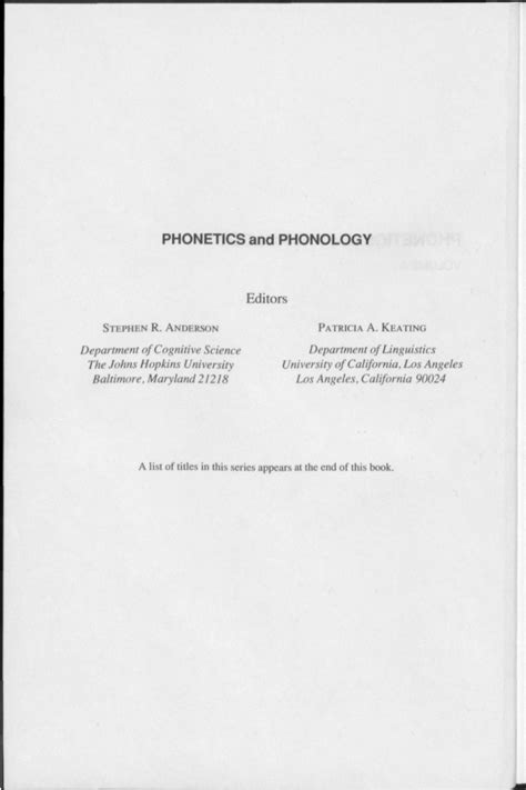 Pdf On The Simultaneity Of Morphological And Prosodic Structure