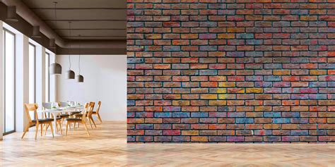 Classical Colorful Brick Wallpaper Myindianthings