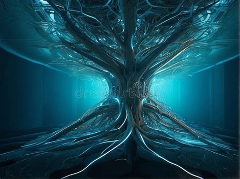 A Mesmerizing Scifi Tech Savvy Binary Tree Entity Ai Generated Stock