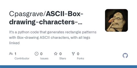 Github Cpasgraveascii Box Drawing Characters Pattern Generator