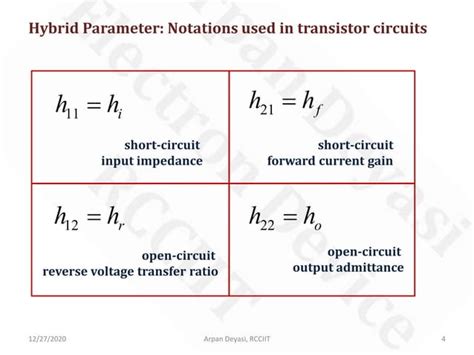 Hybrid Parameter In Bjt