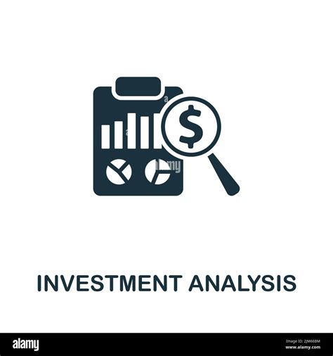 Investment Analysis Icon Monochrome Simple Line Stock Market Icon For