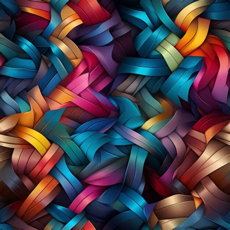 premium photo a close up of a bunch of colorful ribbons on a table generative ai