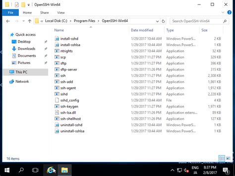 Windows Server 2016 : Install OpenSSH : Server World